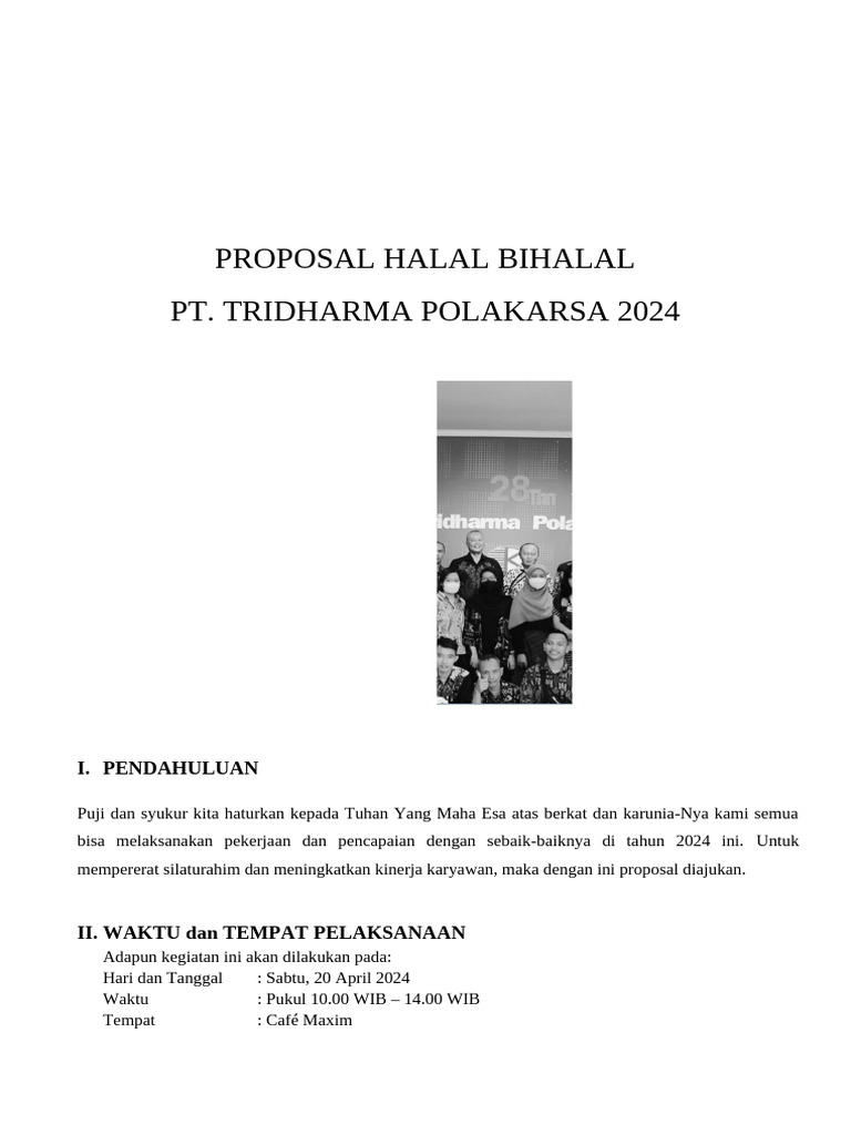 Proposal Halal Bihalal Member Maxim Yoga and Fitness | PDF