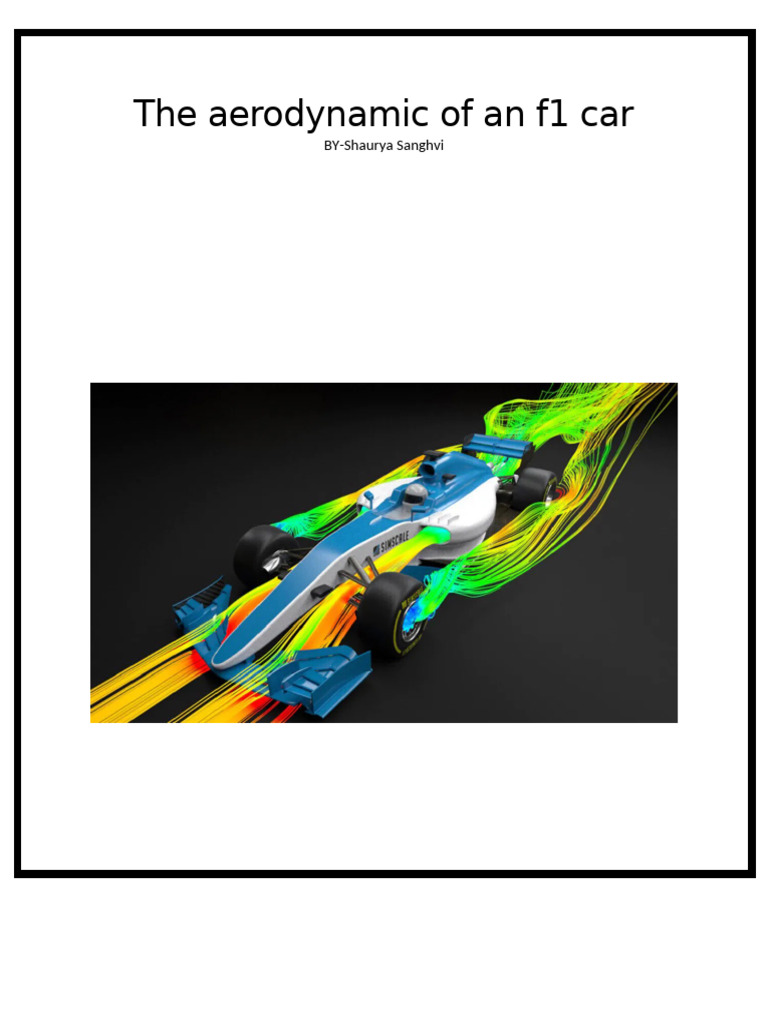 The Aerodynamic of An f1 Car | PDF