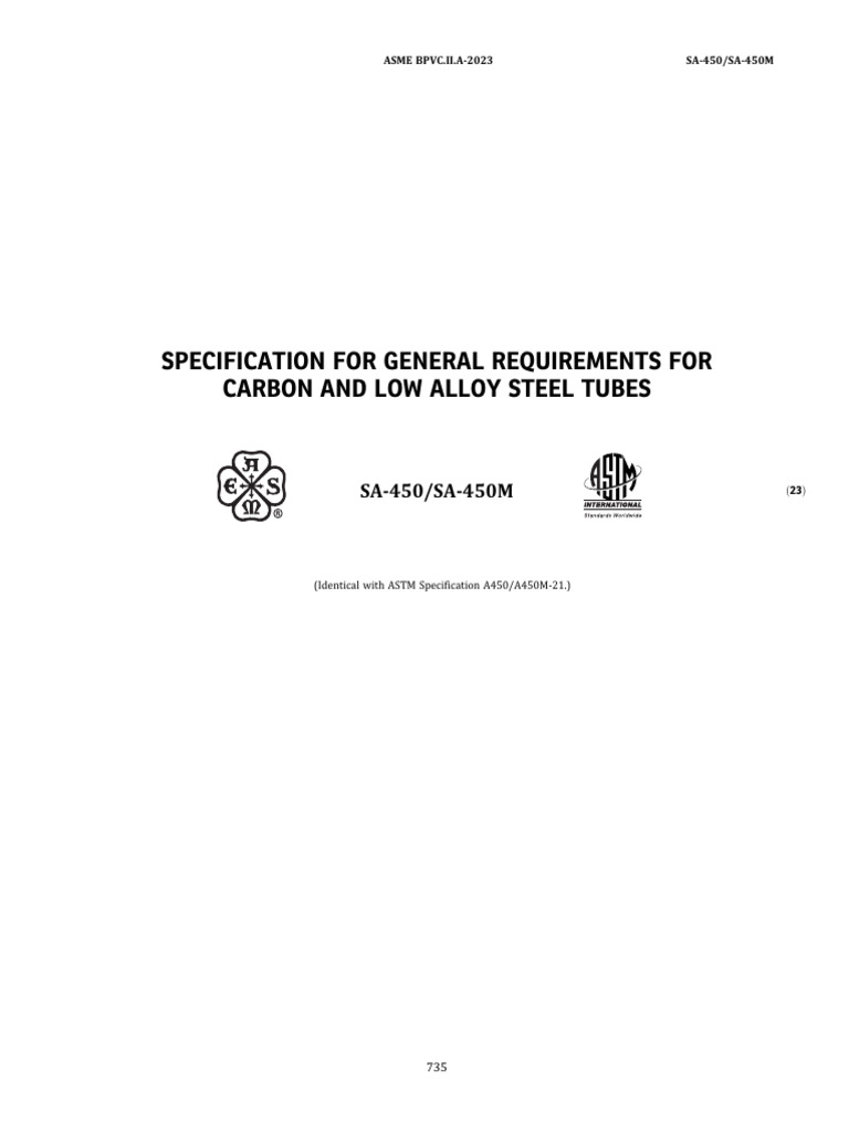ASME BPVC II.A-2023 Steel Tube Specs | PDF | Pipe (Fluid Conveyance ...