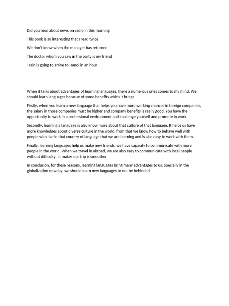 Wrting Test 2 | PDF