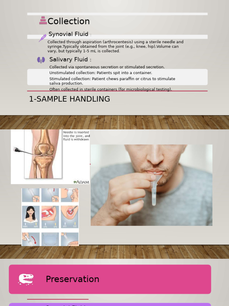 Synovial and Salivary Fluid Examination | PDF | Gout | Saliva