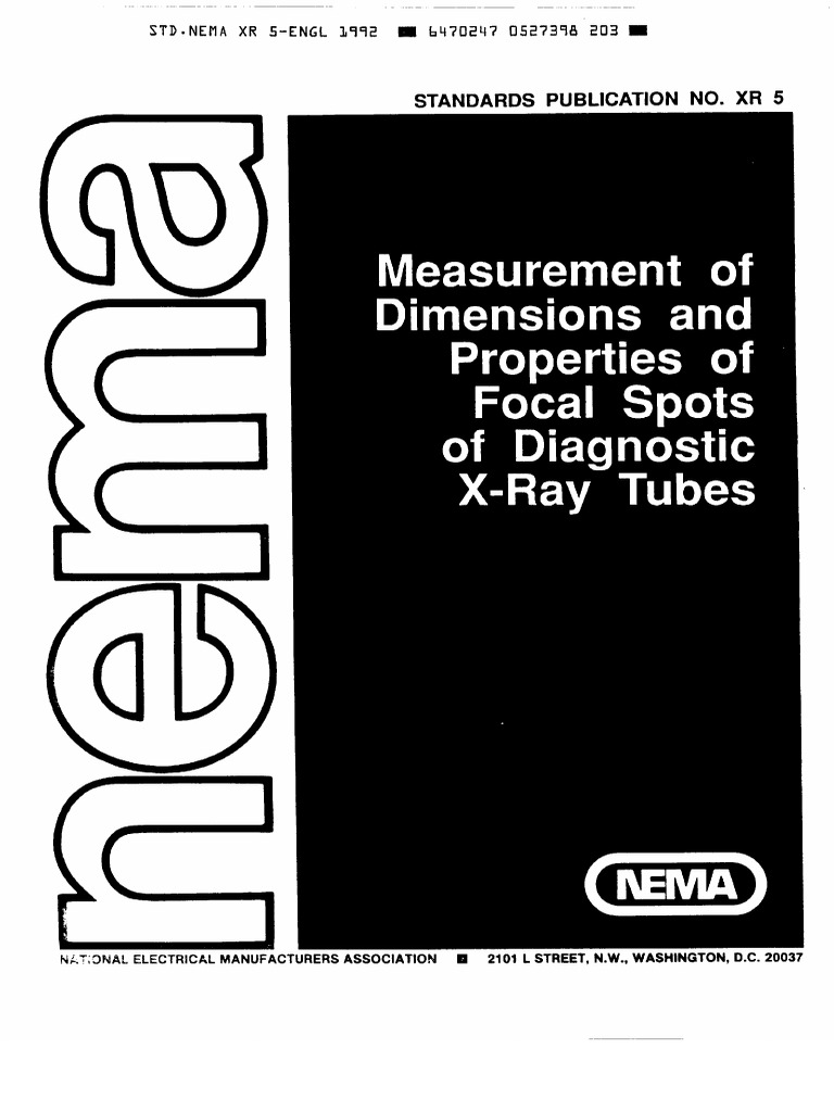 NEMA XR 5 Diagonastic X-Ray Tube | PDF