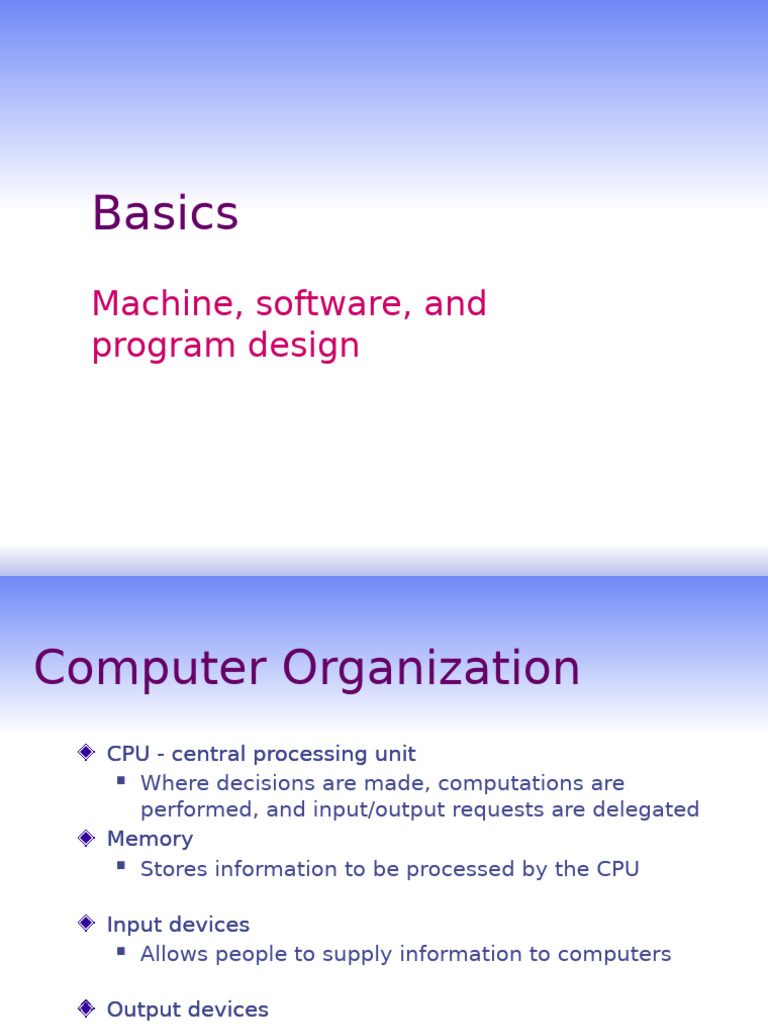 Lecture # 1 Basics of Computer | PDF | Central Processing Unit | Computer File