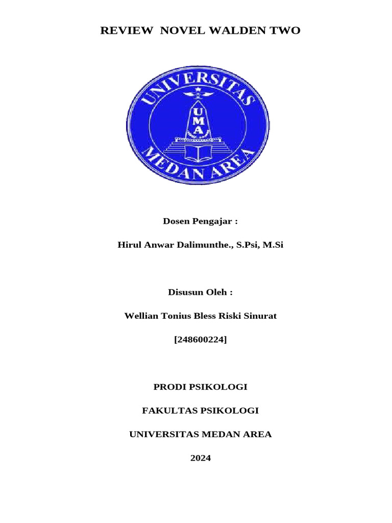 Review Buku Walden Two Wells - SNT | PDF