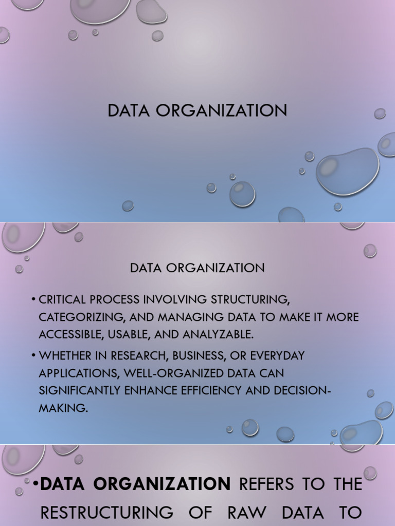 Q4 L2 - Data Organization | PDF | Data | Pie Chart