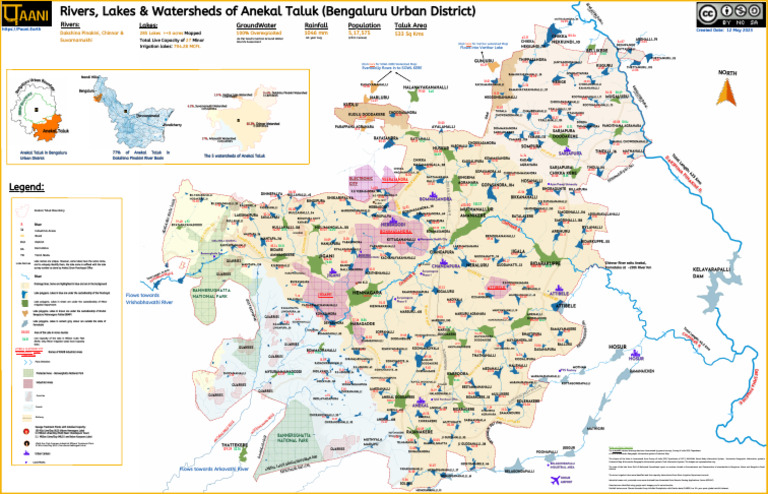 Rivers Lakes and Watersheds of Anekal Taluk English | PDF | Water ...