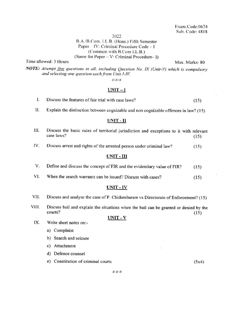 CRPC I | PDF