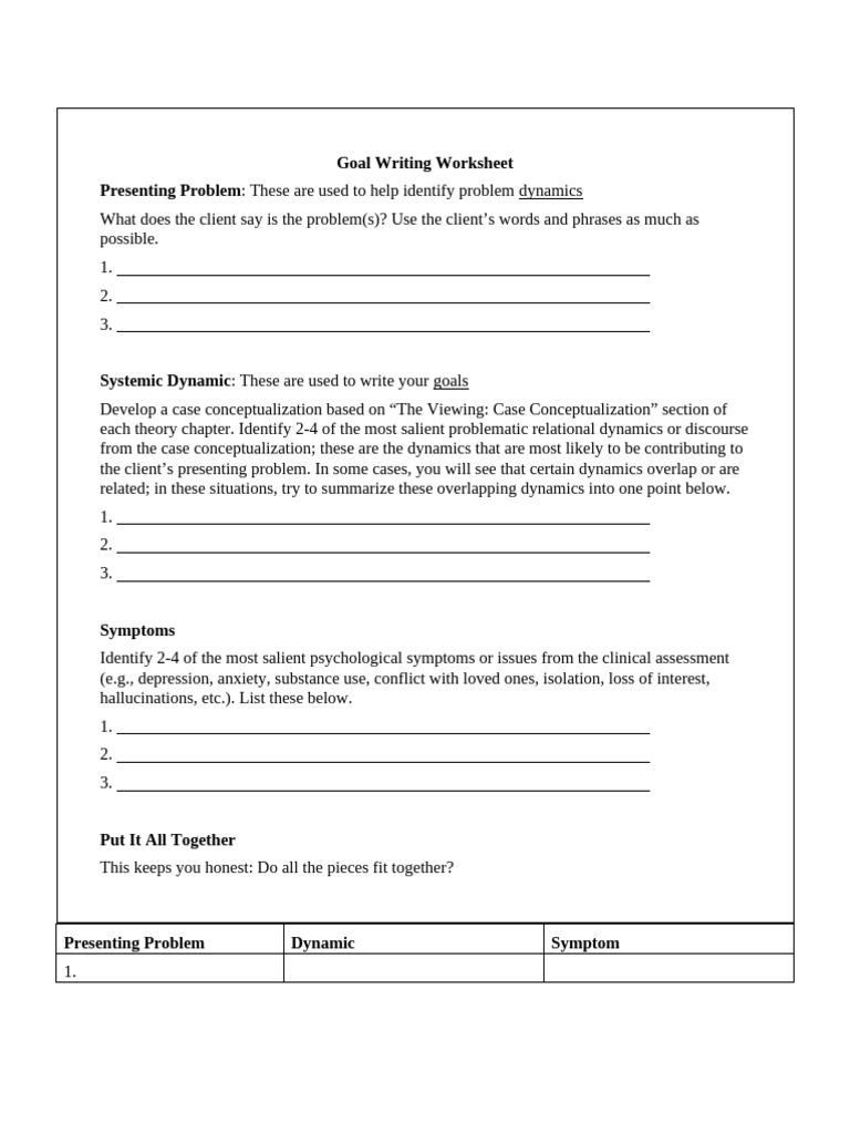 LJQYGTtVSMBRvTyrgjeY Goal Writing Worksheet | PDF