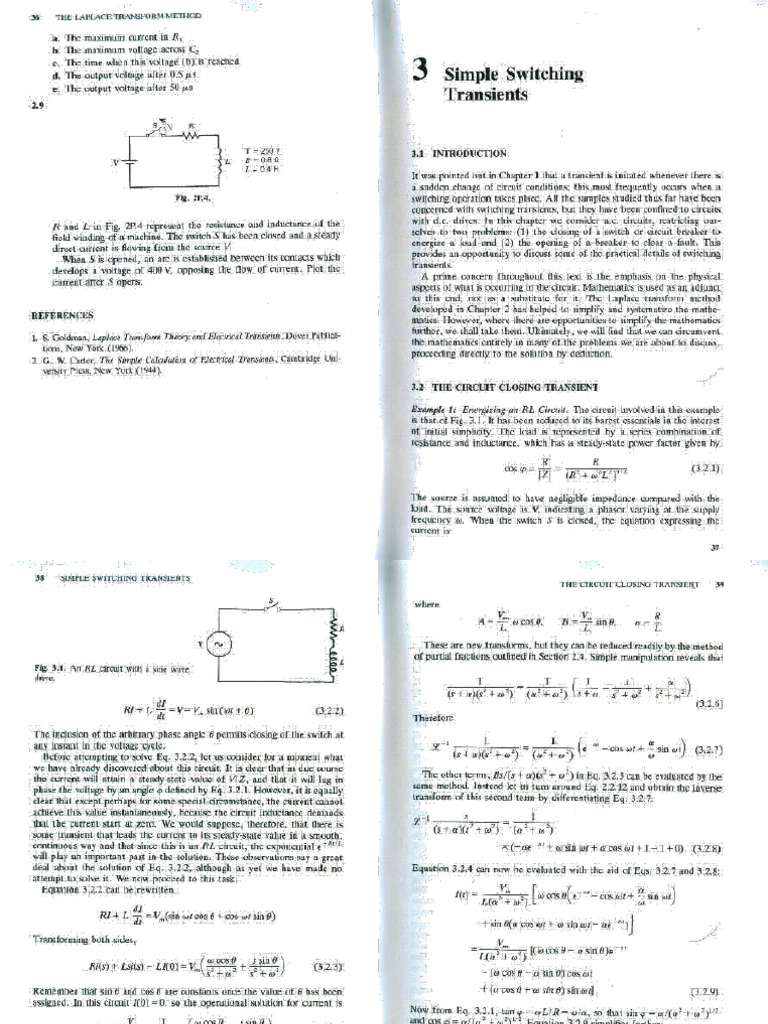 Electrical Transients in Power Systems by (Allan Greenwood) | PDF