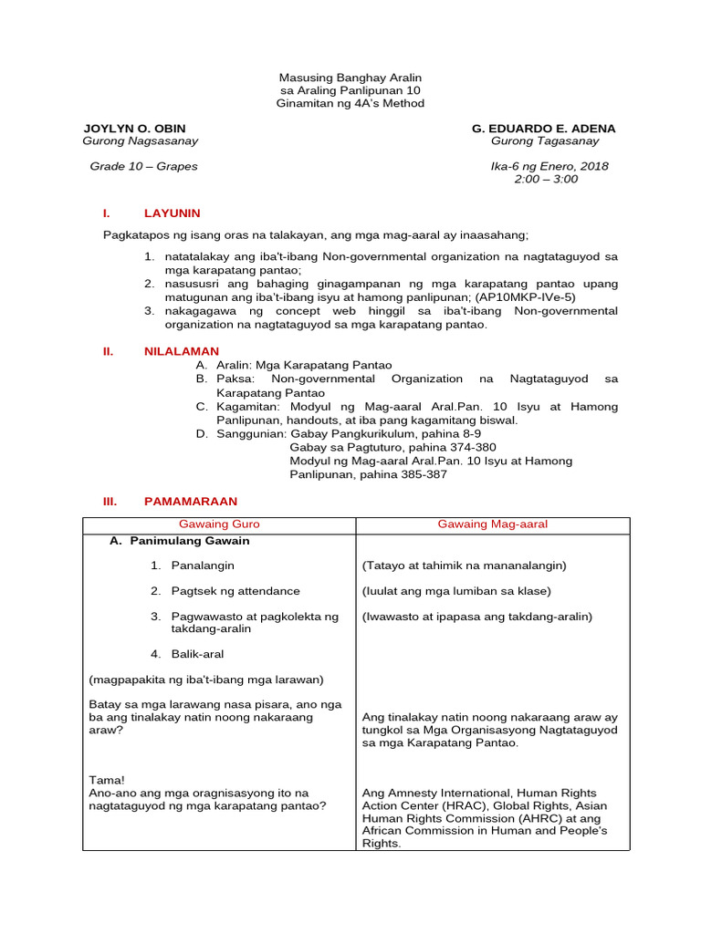 Lesson Plan 7 | PDF