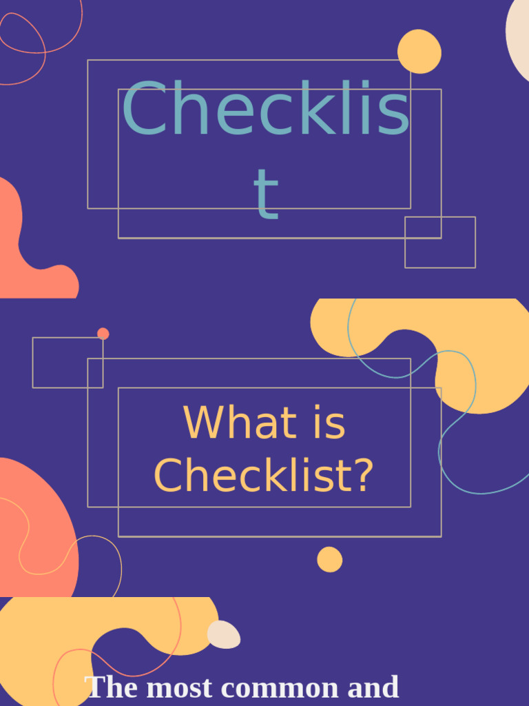 Checklist | PDF
