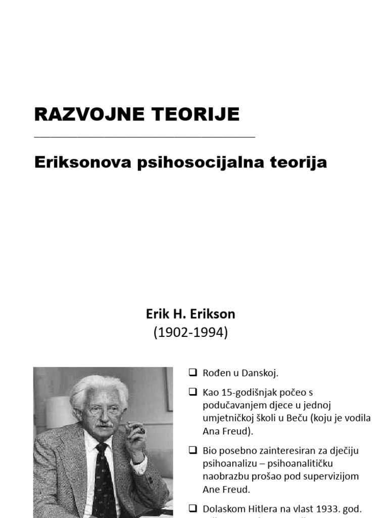 Eriksonova Teorija | PDF