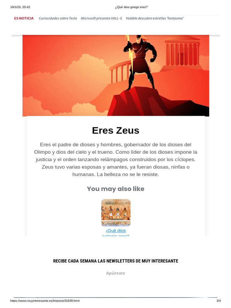 ¿Qué Dios Griego Eres | PDF