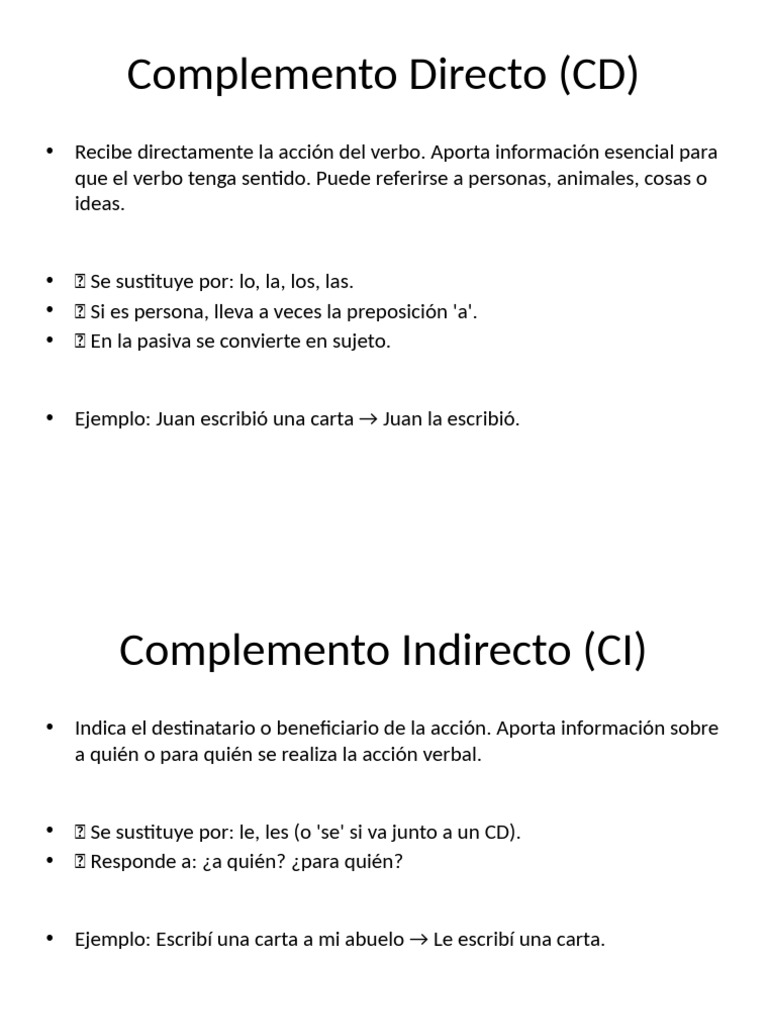 Complementos Del Predicado 4ESO | PDF