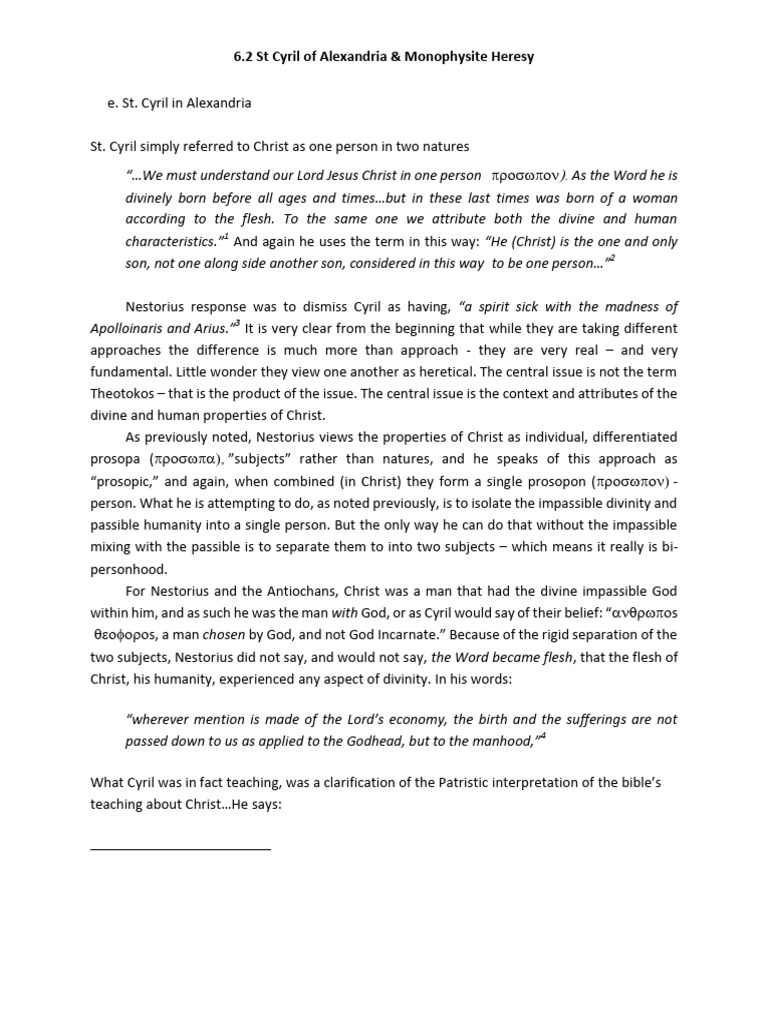6.2-St.-Cyril-of-Alexandria-Monophysitism | PDF | Council Of Chalcedon ...