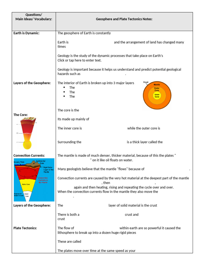 Geosphere and Plate Tectonics Overview | PDF | Plate Tectonics ...