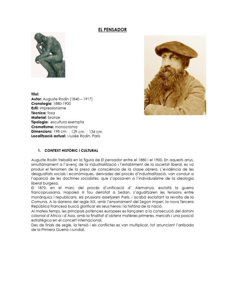 32 EL PENSADOR Anàlisi de Lobra | PDF