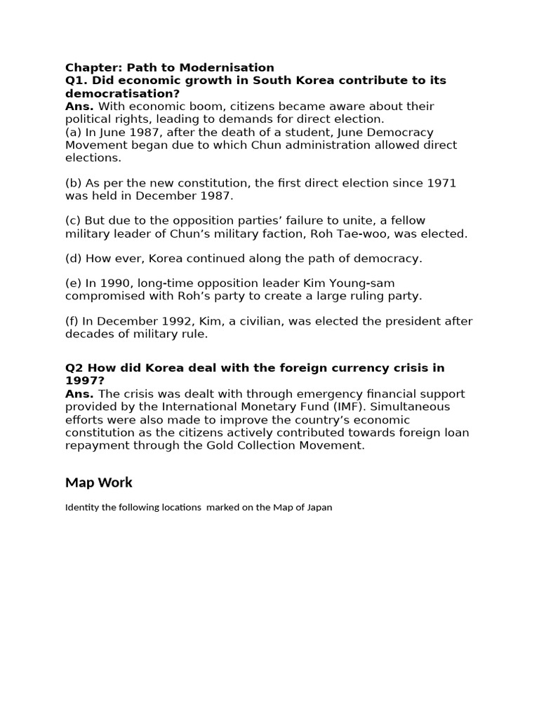 class 11 history extra QA ch path to modernisation | PDF