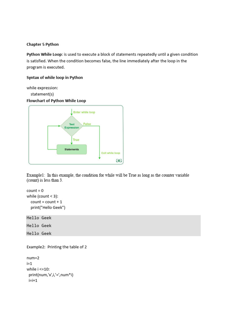 While_loop_Notes | PDF