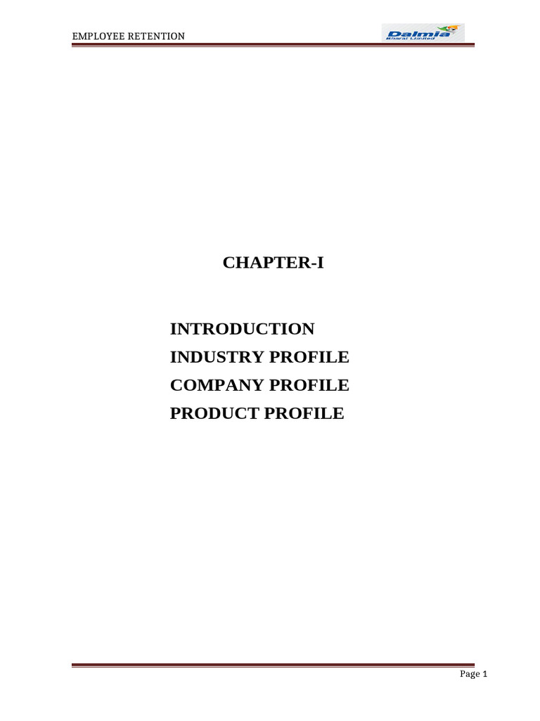 Dalmia Cement Employee Retention | PDF | Employee Retention | Cement