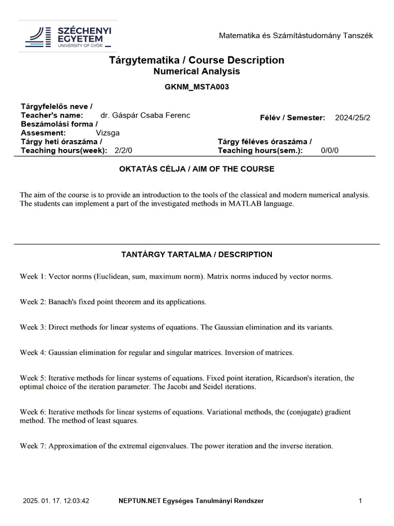 Numerical Analysis | PDF