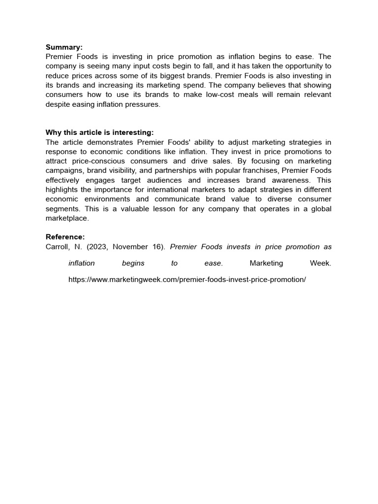 International Marketing Weekly News 4 | PDF