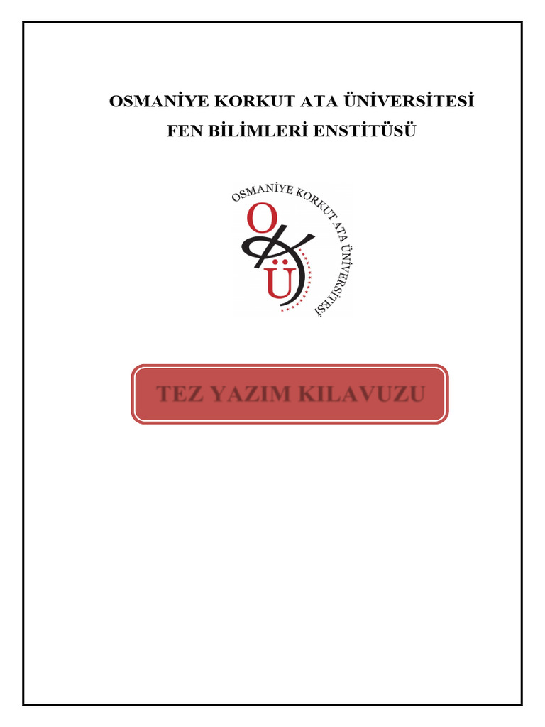 TEZ_YAZIM_KILAVUZU2022_revize (1) | PDF