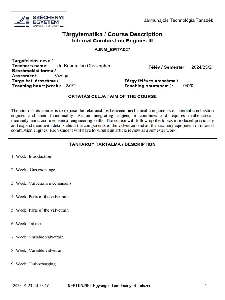 Internal Combustion Engines III | PDF
