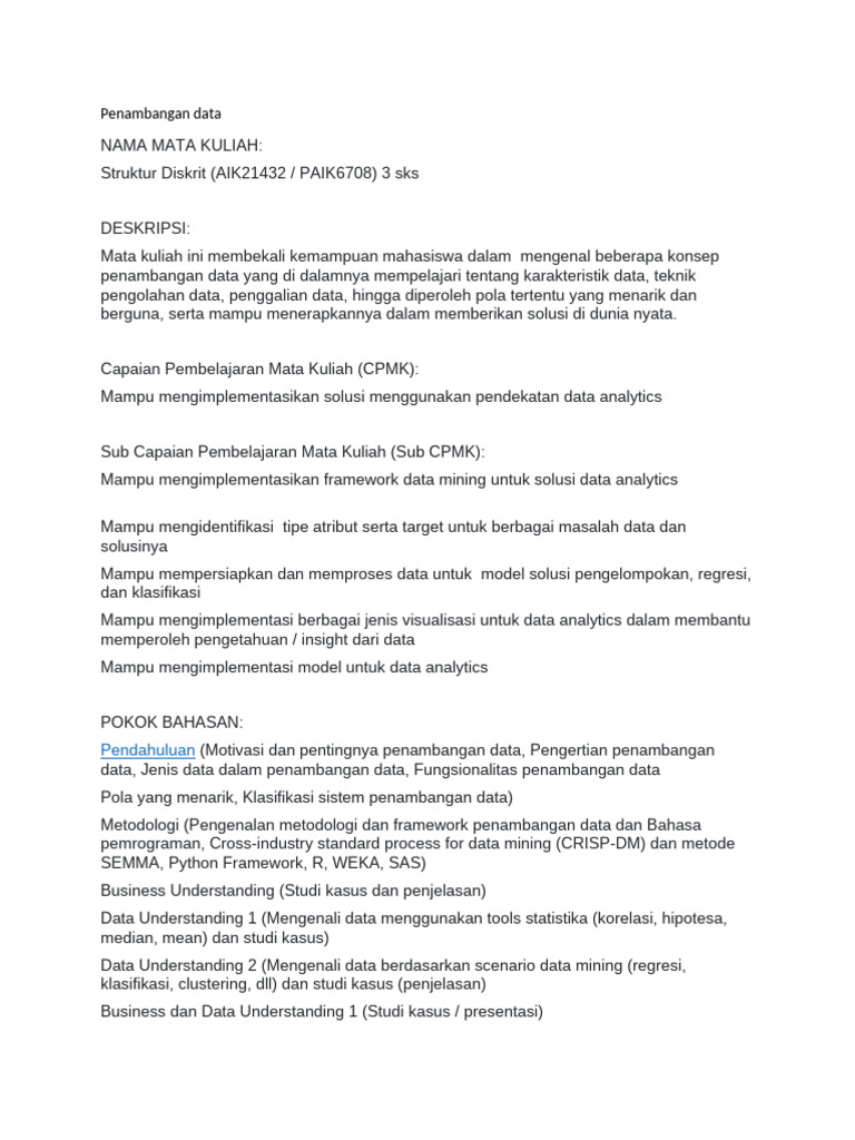 Penambangan data | PDF