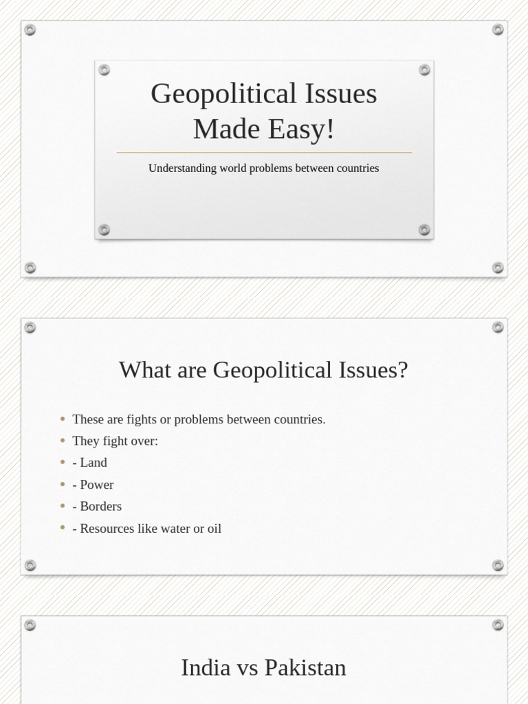 Geopolitical Issues Made Easy! | PDF | Tariff | State Of Palestine