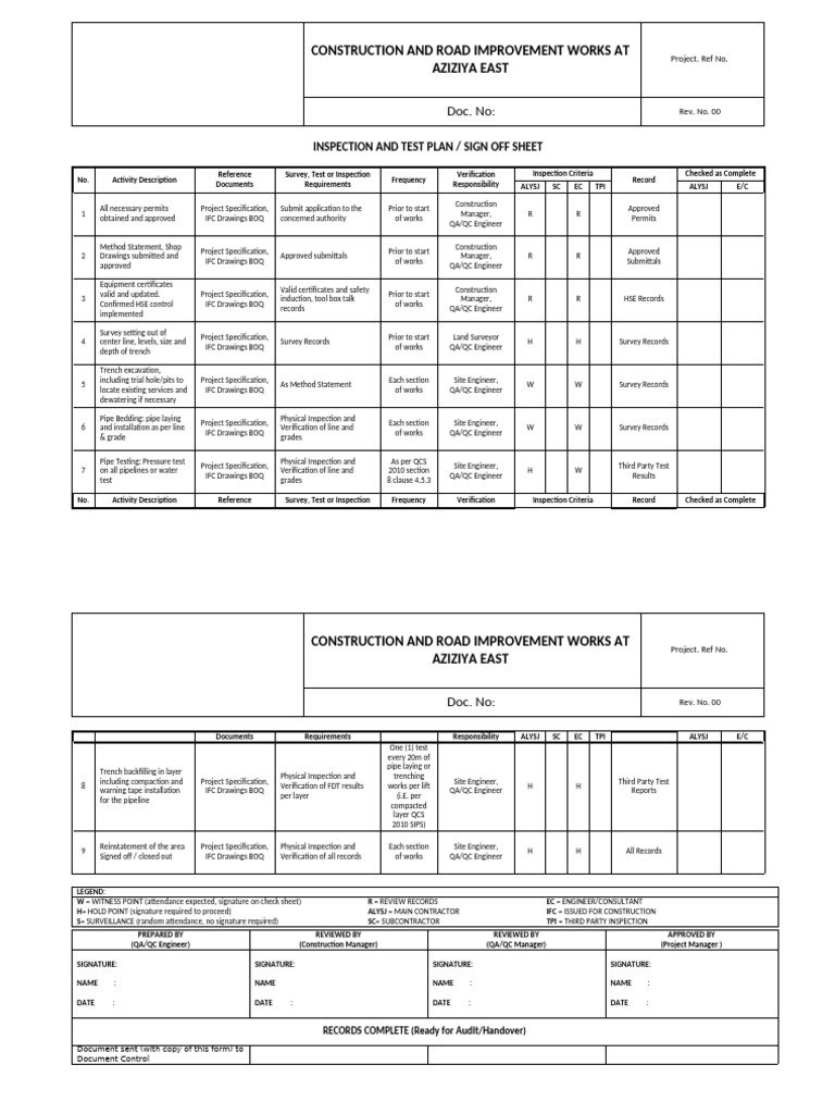 ITP-uPVC Pipe Laying & Installation Pipe Laying & Installation | PDF | Specification (Technical ...