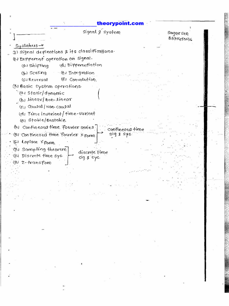 A 8 Signsl System Updated Gate Made Easy Notes | PDF