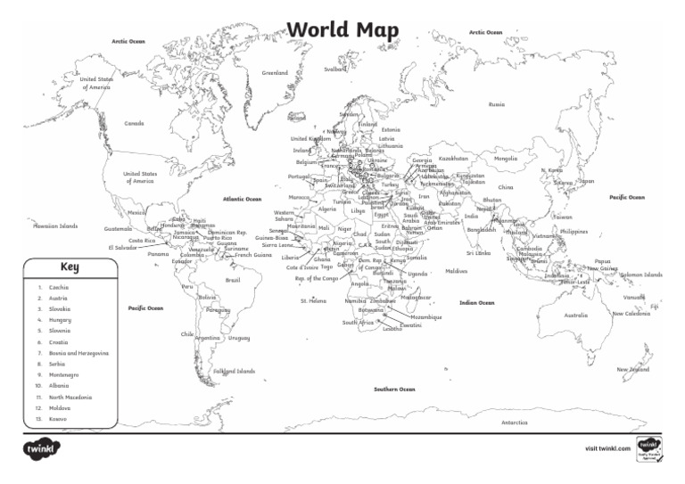 world map with lable | PDF | Arab World