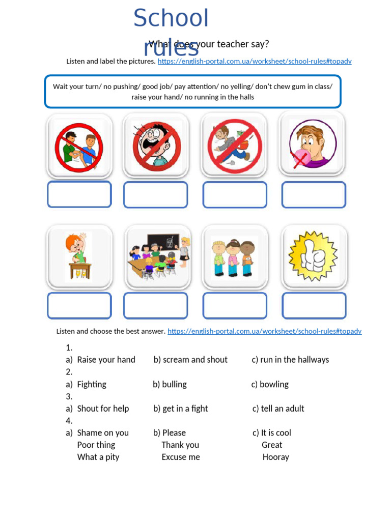 school-rules-fun-activities-games_128349 | PDF
