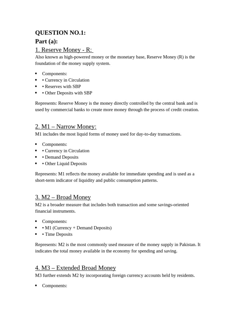 Monetary Economics Assignment | PDF | Money Supply | Money