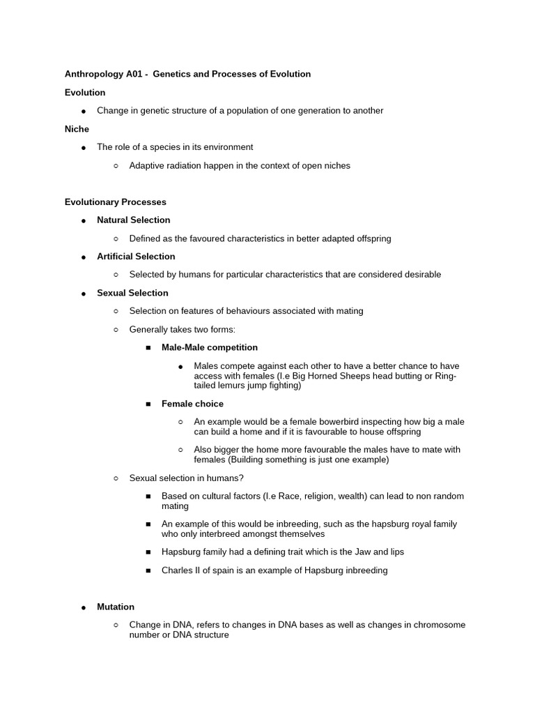 Genetics and Evolutionary Processes | PDF | Dominance (Genetics) | Allele