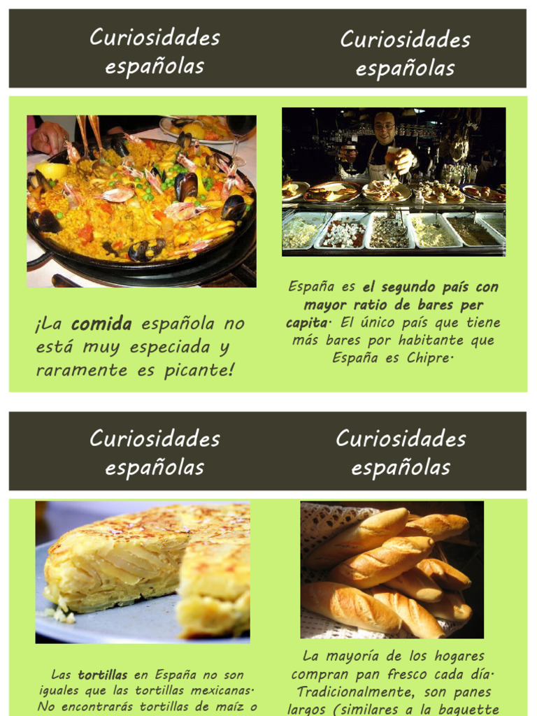 Curiosidades sobre la comida en España | PDF | España | Cocinando
