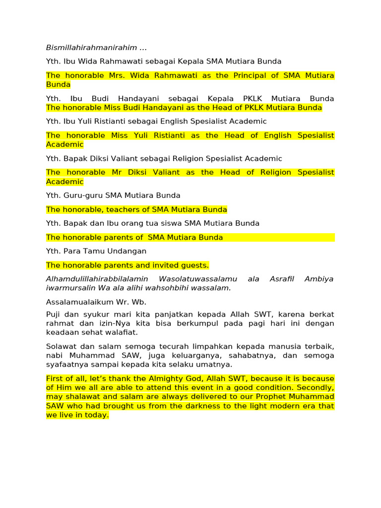 Teks MC Forsil | PDF