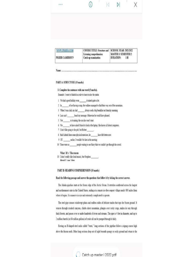 English Exam | PDF