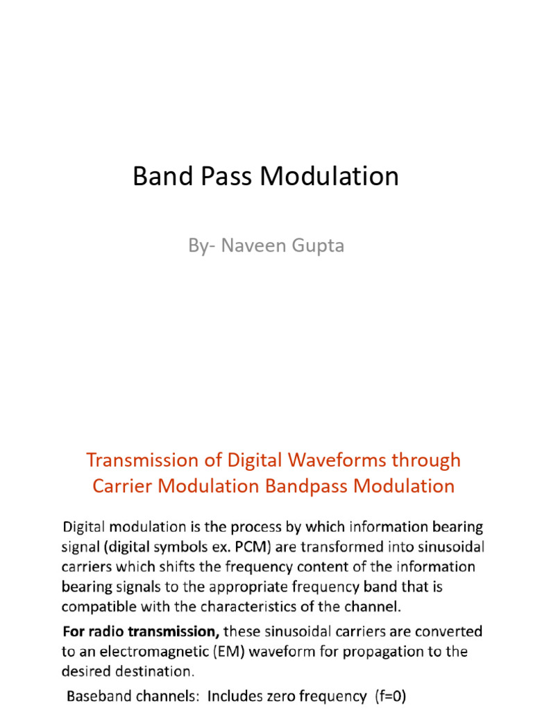 Bandpass Mod | PDF