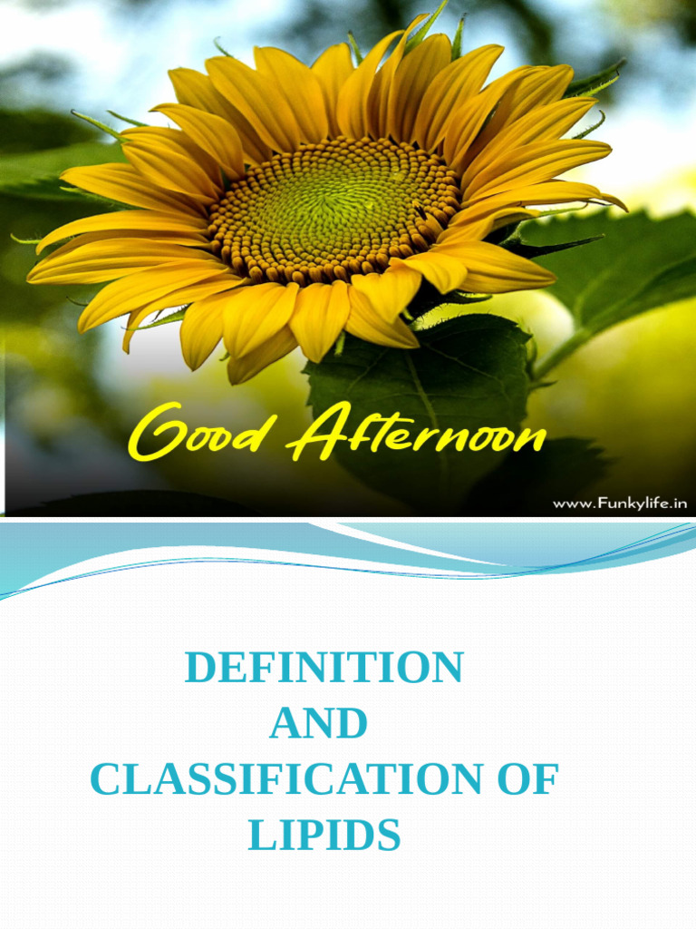 Lipids: Definition and Classification Guide | PDF | Lipid | Fatty Acid