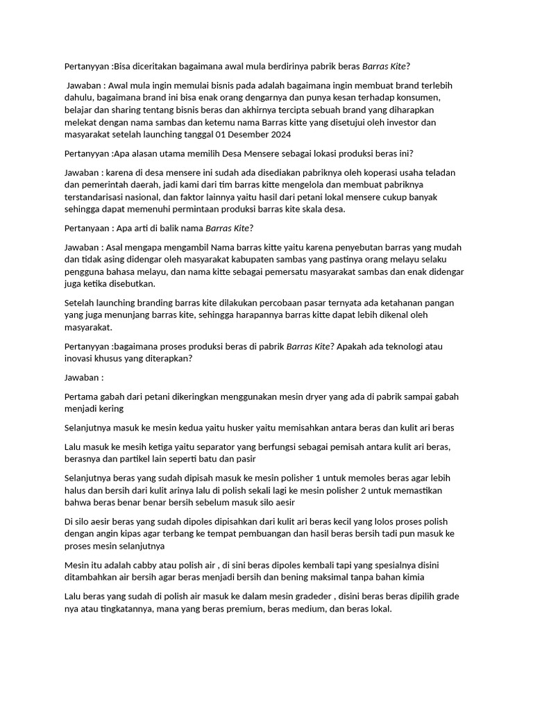 Ringkasan Wawancara | PDF