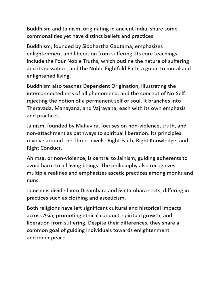 Buddhism and Jainism | PDF