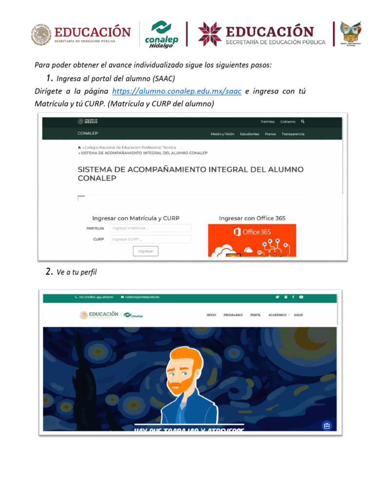 Acceso al Avance Individual en SAAC | PDF