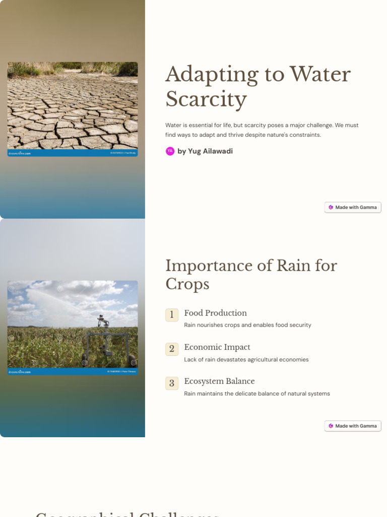 Adapting To Water Scarcity | PDF