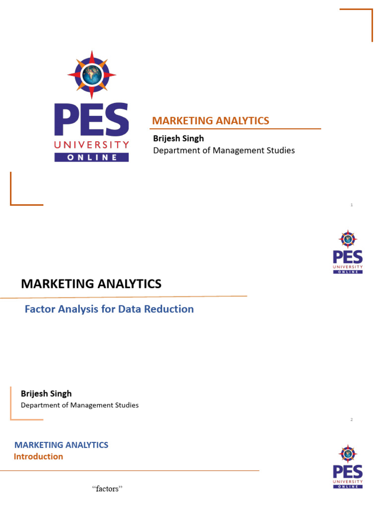 PESU Unit 4 MA | PDF | Factor Analysis | Cluster Analysis