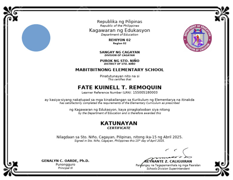 Grades 6 Cert. | PDF