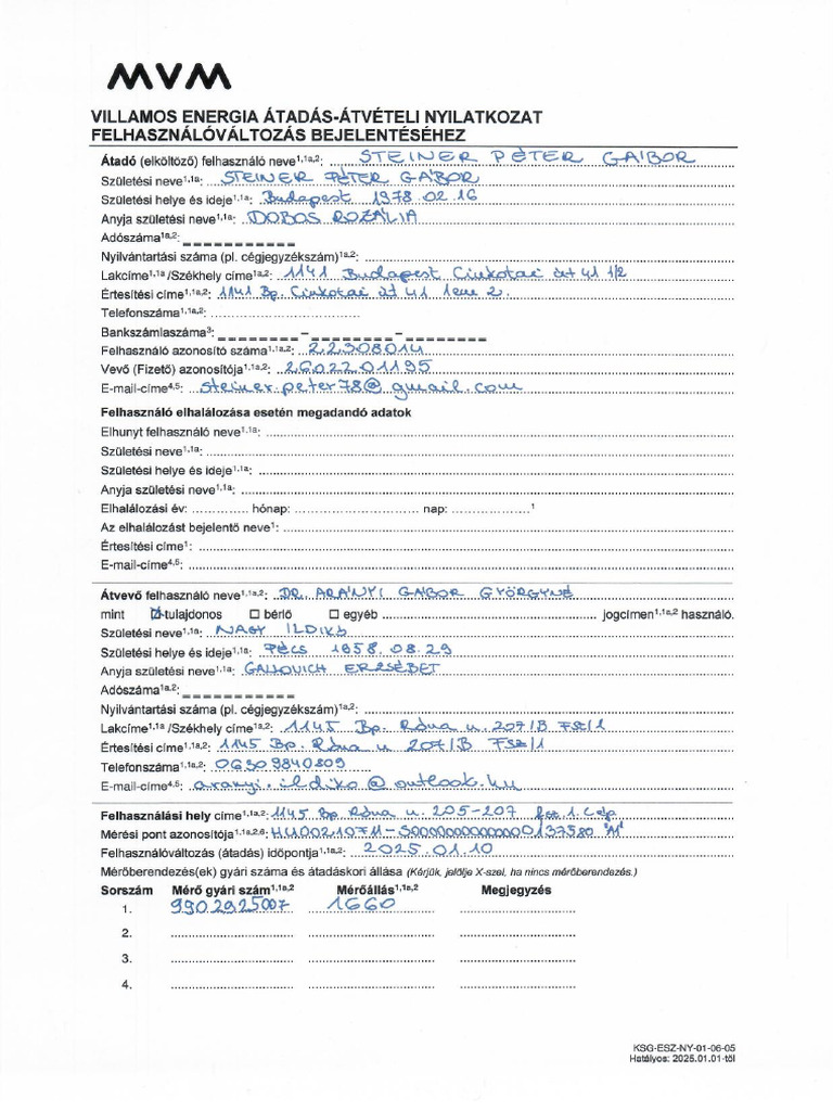 MVM Atadas Atvetel | PDF