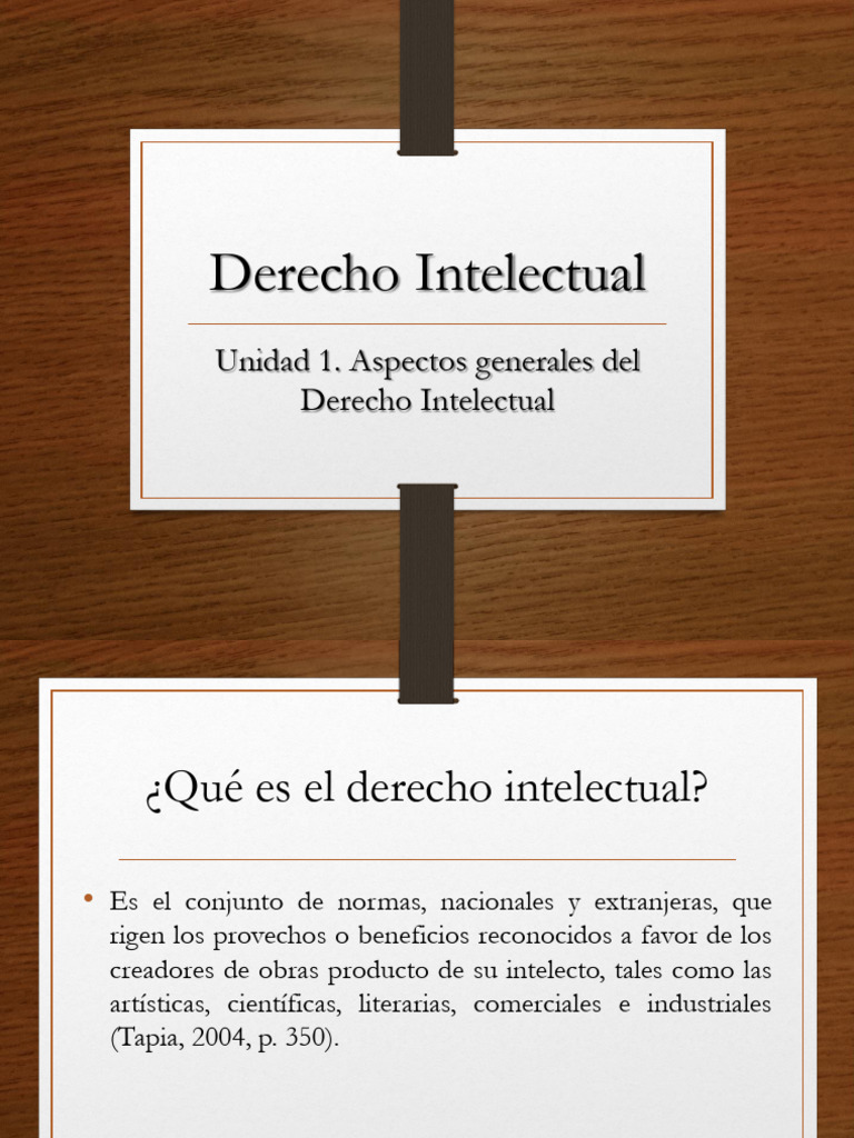 Unidad 1. Aspectos Generales Del Derecho Intelectual | PDF ...