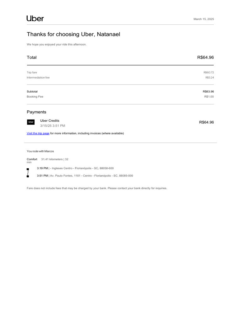 Uber Hotel Aeroporto Floripa | PDF